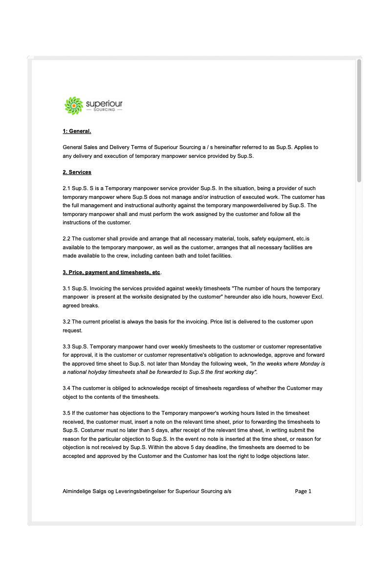Terms and Conditions - Superior Group Terms and Conditions - Superior Group